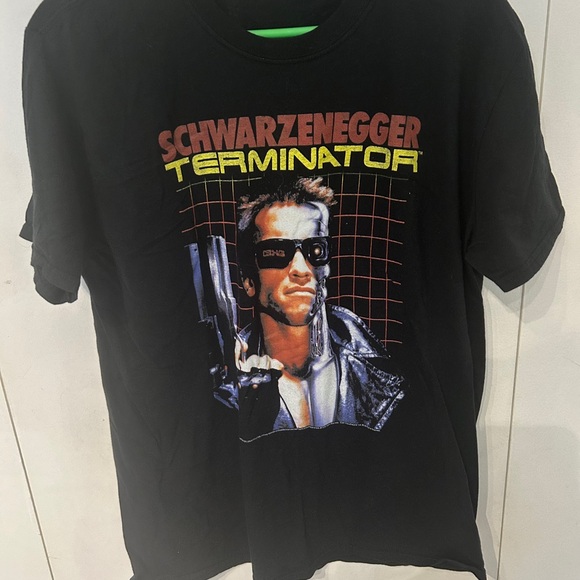 Shirts | Schwarzenegger Terminator Graphic Black Tshirt No Size Tag But ...